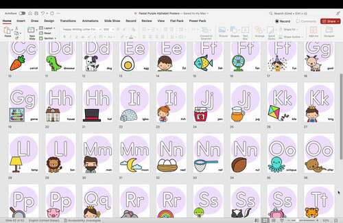 Pastel Purple Alphabet Posters by Magical Kinders | TPT