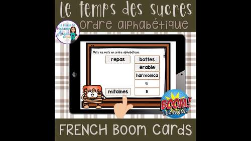 Temps des sucres: French Maple Digital Task Cards for Alpha Order BOOM ...