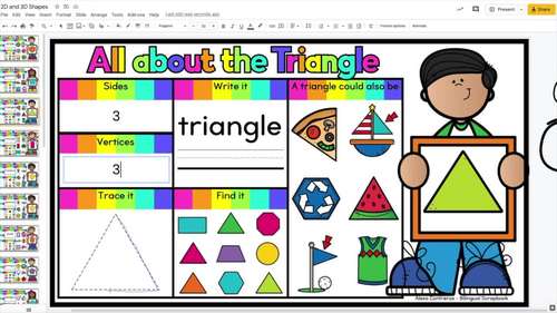 2d and 3d Shapes Google Slides, Seesaw, and PowerPoint by Bilingual ...