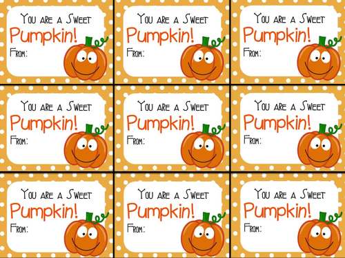 Printable Cute Halloween Gift Tag (You are a Sweet Pumpkin!) | TpT