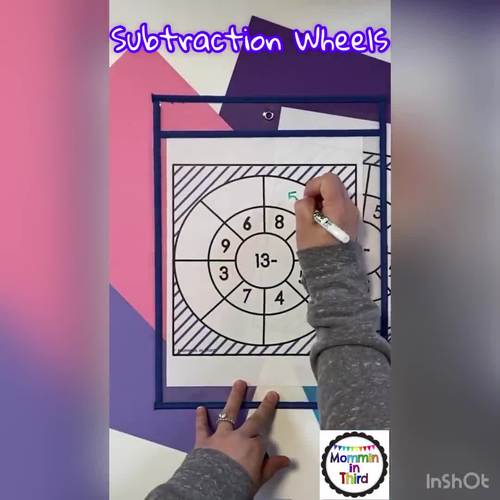 Winter Subtraction Fact Fluency Wheels Intervention Review Test Prep ...