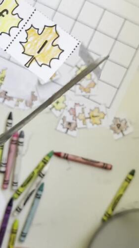 Autumn Leaves Lowercase Letter Order Sequencing Cut & Paste Preschool TK