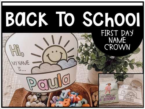 EDITABLE First Day Of School Crown (or First Day Back) by itskindie