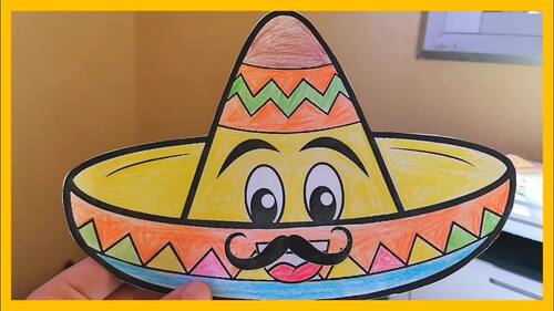 Cinco de Mayo Craft Sombrero Craft - Activity Coloring Craft Bulletin Board