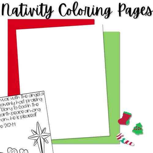 Christmas Nativity Coloring Pages | Christmas Activity | Christmas Craft