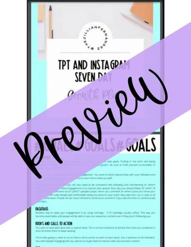 TpT Seller Instagram & TpT Growth Plan by Jillian Fernandez | TPT