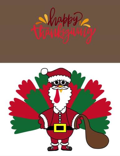 Thanksgiving Disguise a Turkey as Santa Claus! Christmas Craft and ...