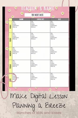 Lesson Plan Template and Guide for Digital and Virtual Learning | TPT