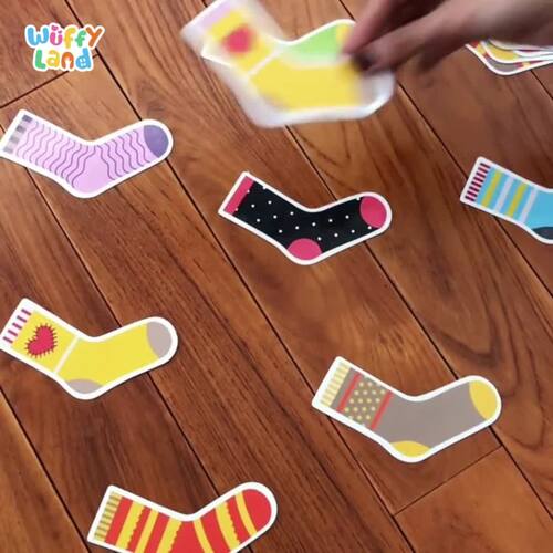 Sock Matching - Pattern Recognition Activity Fine Motor & Visual ...