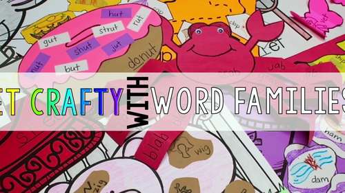 Short Vowel Word Family Crafts Bundle by The Teaching Texan | TPT