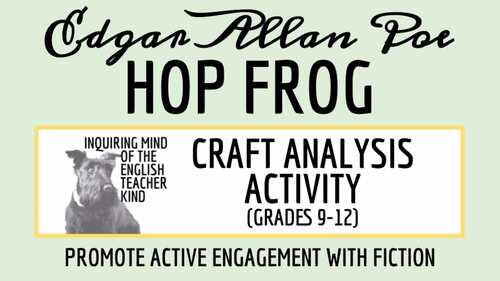 "Hop Frog" by Edgar Allan Poe Craft Analysis Worksheet (Printable)