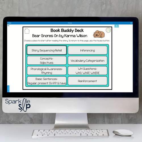 Bear Snores On Winter Book Companion Boom Card Speech Therapy Teletherapy