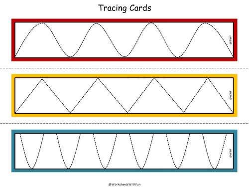 Tracing Lines, Pre Writing Practice, Tracing Cards For PreK, Preschool ...