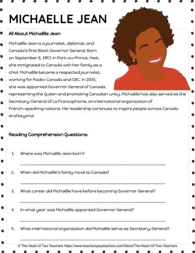 Black Excellence Day Reading pages - 25 Notable Black Canadians | TPT