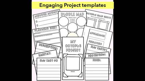 Sea Animal Research Project Poster Template by Teacherinspo123 | TPT