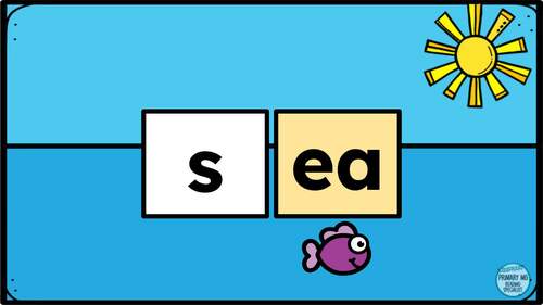 Summer Vowel Teams EA and EE | Blending Boards | Google Slides and ...