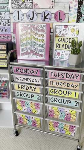 Rainbow Remix Decor Bundle 90's retro classroom decor by Rachael Burnett