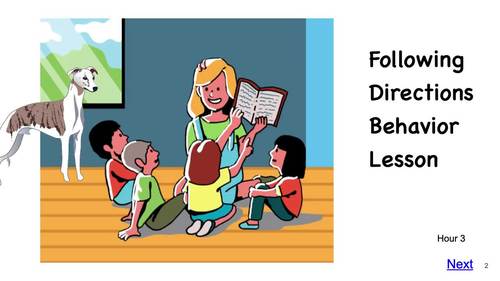 Following Directions SEL Behavior Lesson Hour 3 by Mr Tom's ABA Lessons