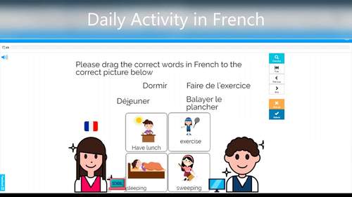 Daily Activities French Distance Learning | Verbs French BOOM Cards
