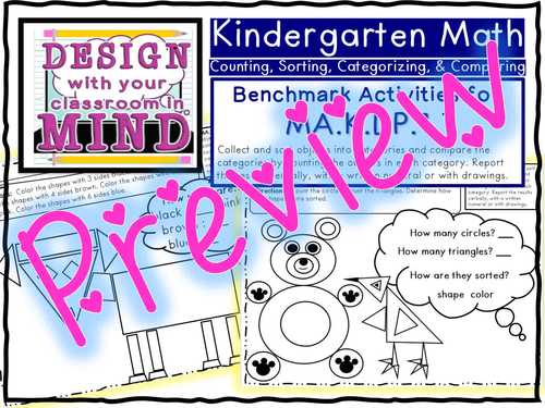 Kindergarten Sorting Shapes for Florida B.E.S.T Kindergarten Math MA.K ...