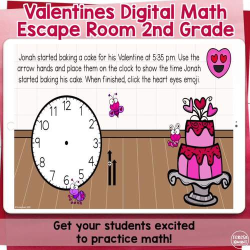 2nd Grade Valentine's Day Math Digital Escape Room Activity | Distance ...