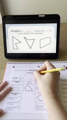 Polygon Hierarchy 5th Grade | Classify Quadrilaterals & Triangles Card Sort