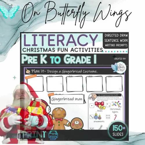 Christmas Fun Literacy Activities PreK to Grade 1 by On Butterfly Wings