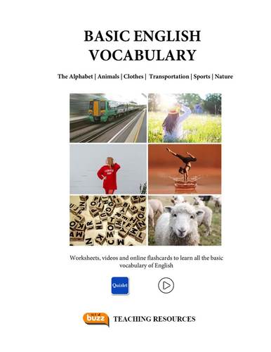 Basic ESL / EFL / ELL Vocabulary + online flashcards & videos | TPT
