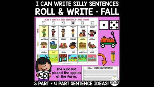 I CAN WRITE SILLY SENTENCES - ROLL DICE & WRITE SENTENCES - Summer Theme