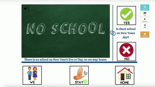 New Year's Interactive Boom Cards | Core Words | Speech Therapy | TPT