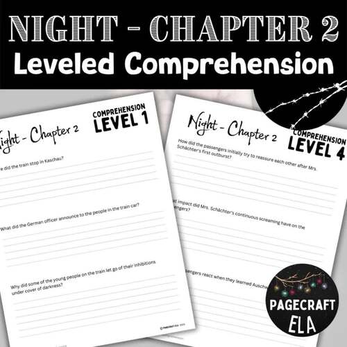 Differentiated Comprehension Questions for Chapter 2 of Elie Wiesel's Night