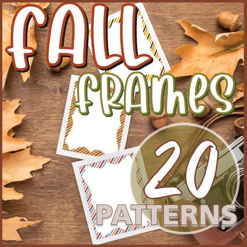 Fall Patterned Border Clipart Fall Frames Fall Page Borders by PetersGames