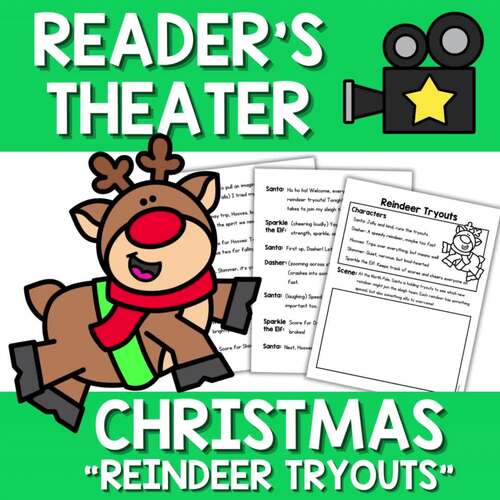 Christmas Reading Activity | Reindeer Readers Theater Script Fun Skit Play