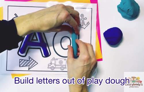 Beginning Sounds Play Dough and Dot Marker Mats by Everybody's Classroom