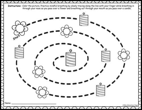 Mindfulness Breathing Coloring Pages for Self-Regulation by Kids ...