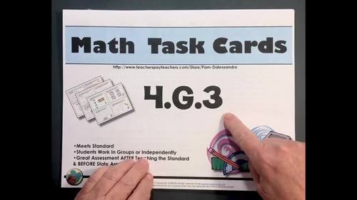 4.G.3 - 4th Grade - Math Task Cards 4.G.3 Standards Aligned by Pam ...