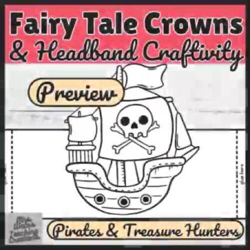 Pirates & Treasure Hunters Headband Craft Crown Activities for Role Play