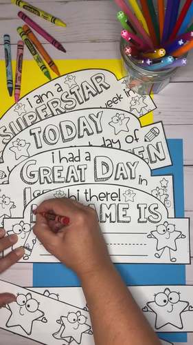 First Day of School Crown Activity - Back to School Hat Center | TPT