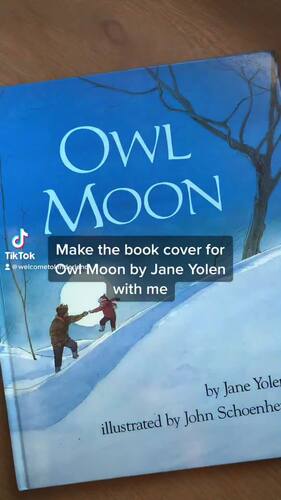 Owl Moon By Jane Yolen Book Cover/Retelling Craft by Welcome to Kinderland