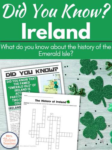 St-Patricks-Day-Activity-Middle-School by Mrs Nelson Teaches | TpT