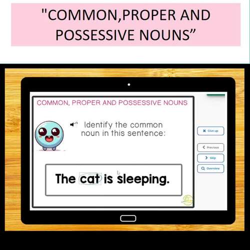 Common And Proper Nouns Possessive Nouns Boom Cards | Digital Resource