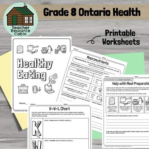 Grade 8 Ontario HEALTH Workbooks by Teacher Resource Cabin | TPT