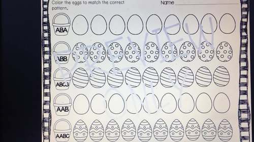 EASTER NO PREP Math Printables Kindergarten/First Grade by Mama Pearson