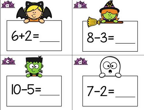 Halloween Write the Room | Addition & Subtraction Within 10 |October ...