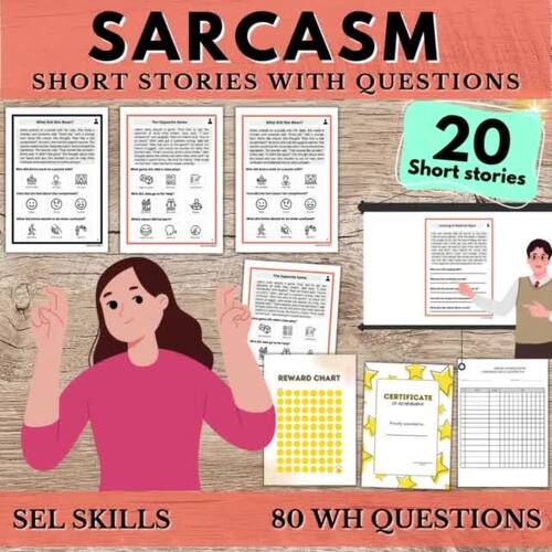 Sarcasm Short Stories W/ Question Worksheet Figurative Speech Therapy ...