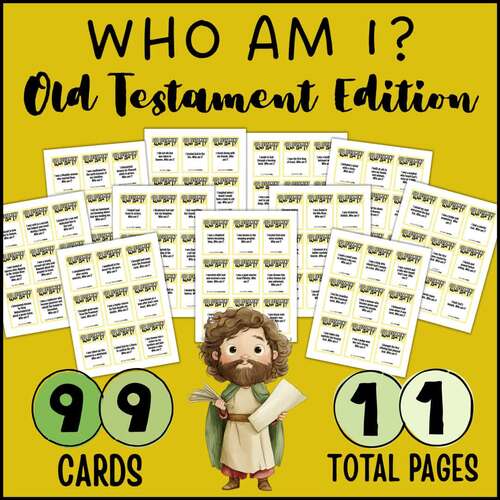 Who Am I Bible Game Printable | Old Testament Version | 99 Christian ...