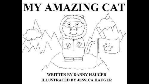 My Amazing Cat Ebook or Coloring Book with Video Printable Easy Sight Words