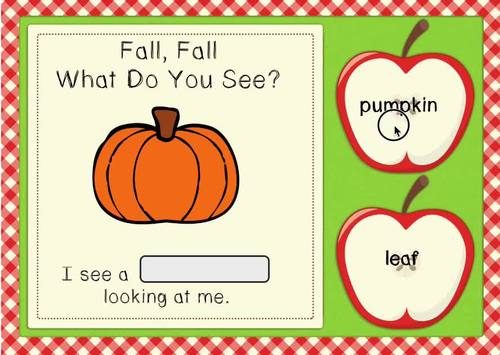 Fall, Fall What Do You See? Interactive Book For Fall (Boom Card ...