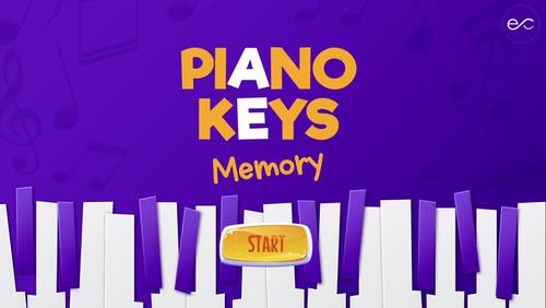 Piano Keys - Virtual Memory - Power ponit - Music Game | TpT