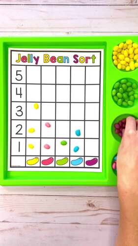 Jelly Bean PreK Math Centers - Easter Themed Sorting & Graphing Activities